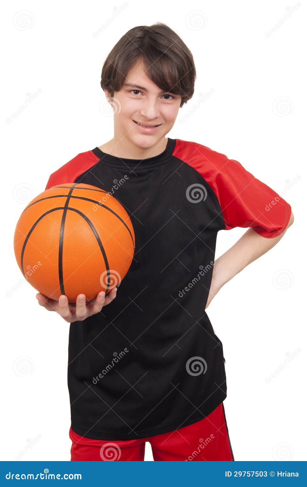 Handsome Smiling Basketball Player Stock Image - Image of handsome ...
