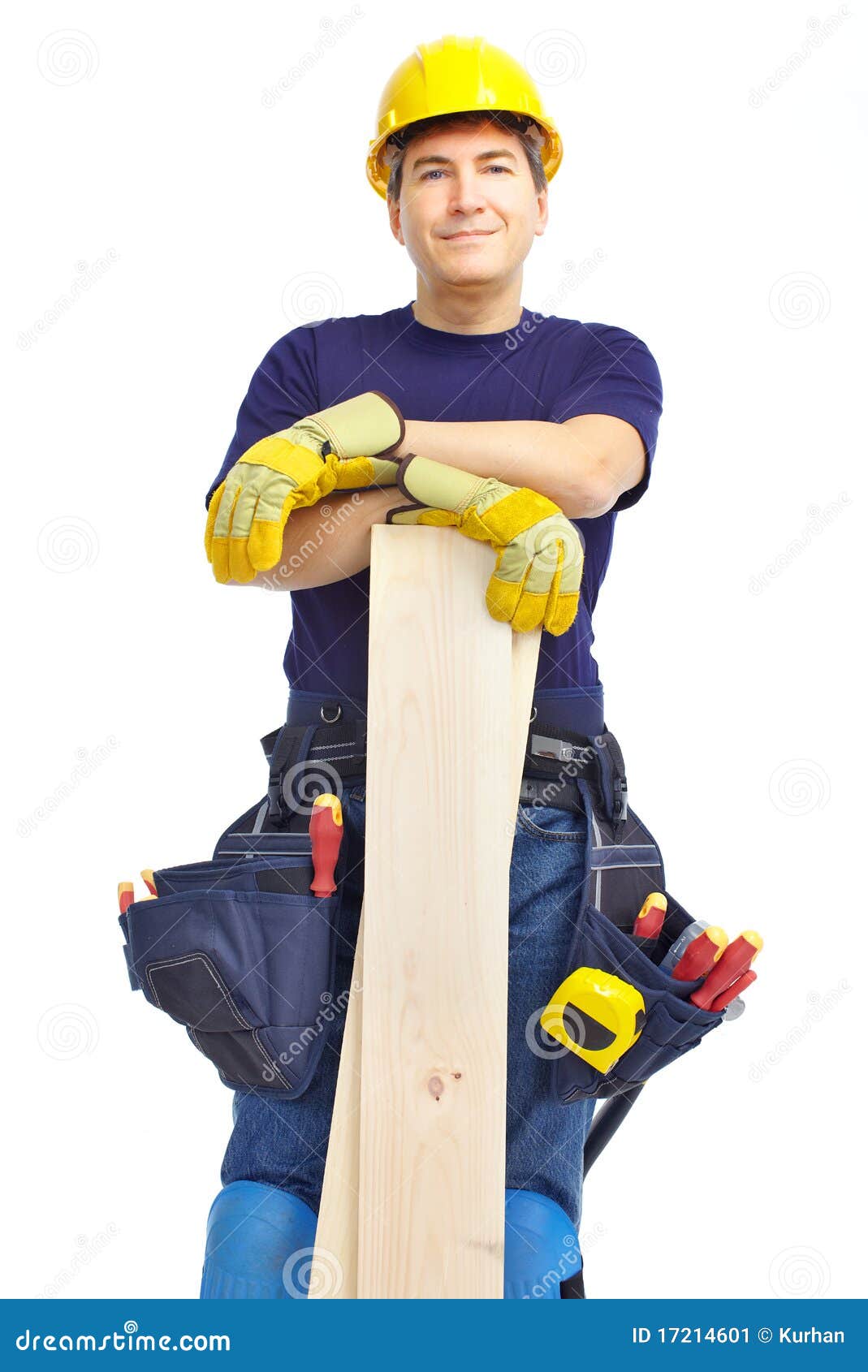 Handsome smiling builder stock image. Image of constructor - 17214601
