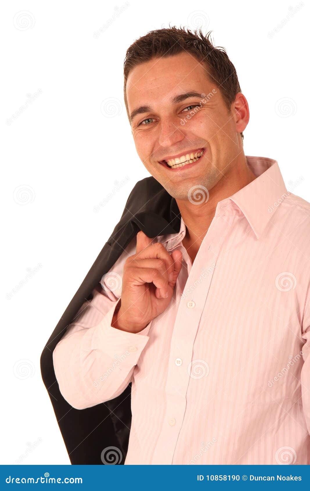 Handsome Smiling Man stock photo. Image of jacket, natural - 10858190