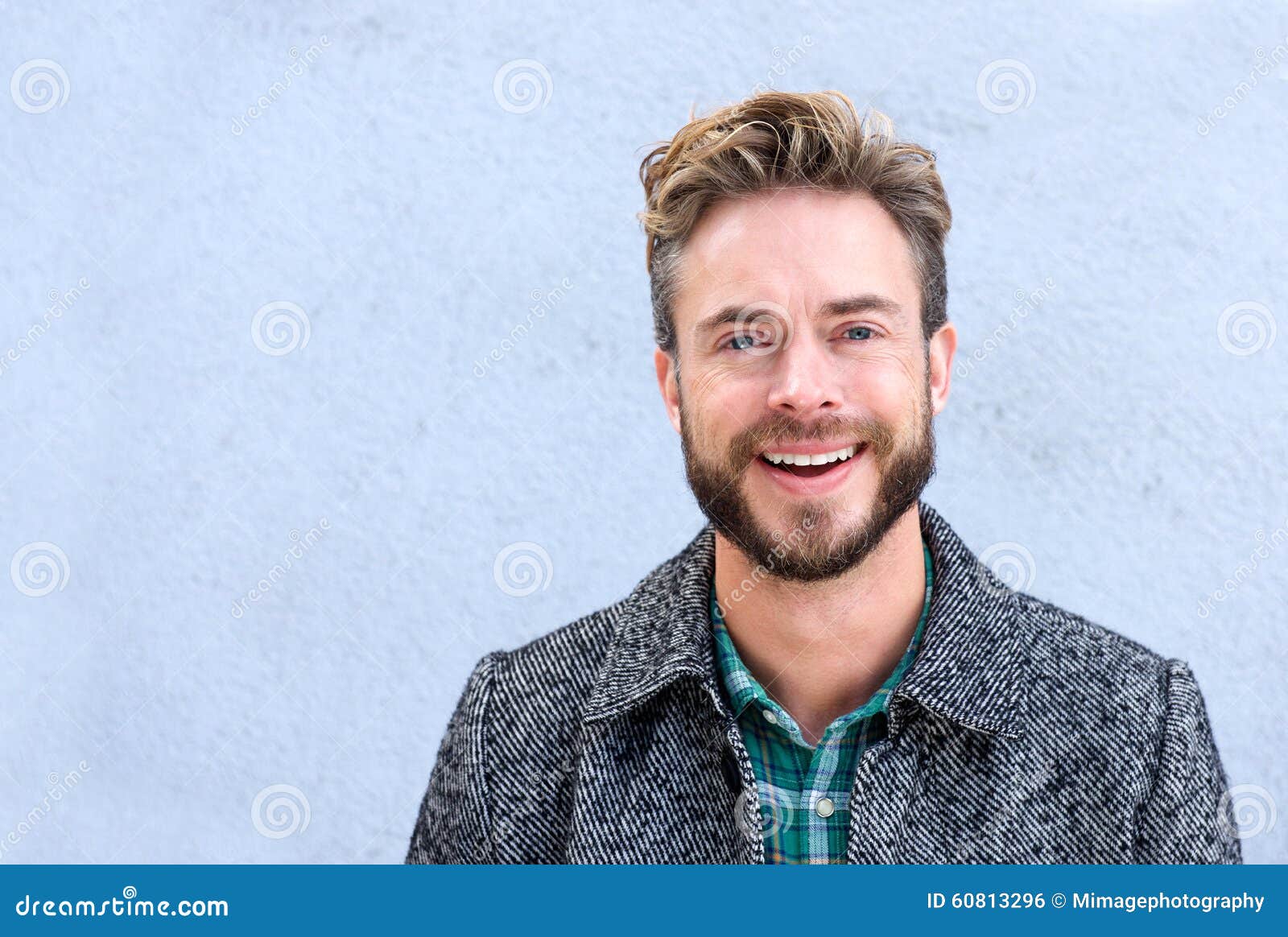 Smiling Man With Beard Showing Thumb Up Royalty-Free Stock Photo ...