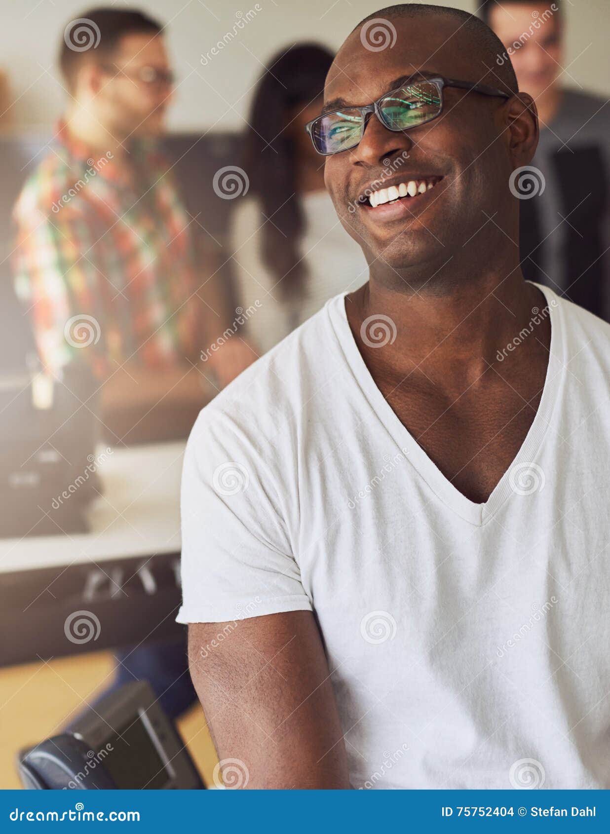 Handsome Smiling Worker in White Shirt Stock Photo - Image of confident ...