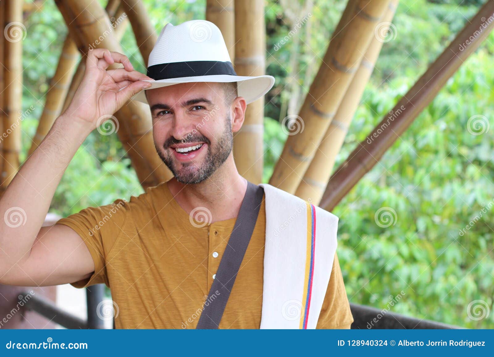 Handsome South American Man Saluting Stock Photo - Image of american ...