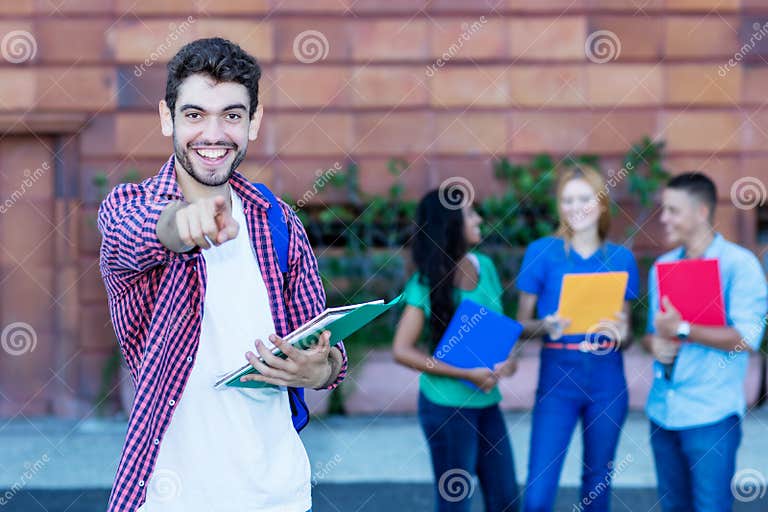 Handsome Spanish Male Student with Group of Students Stock Photo ... Handsome Spanish Male Student with Group of Students Stock Photo ...