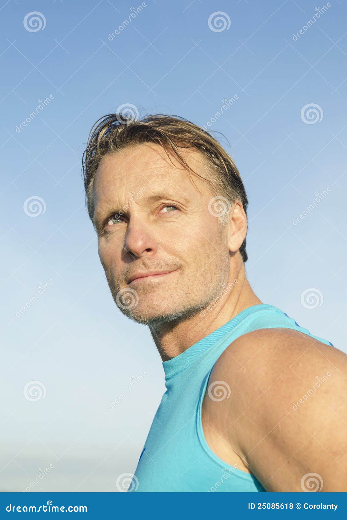 Handsome Sportsman with Stubble Stock Photo - Image of adult, looking ...