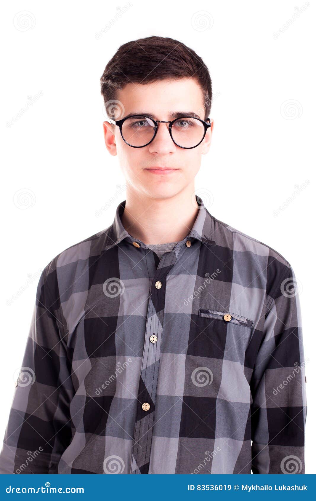 Handsome Student Boy Posing in Studio Isolated Stock Image - Image of ...