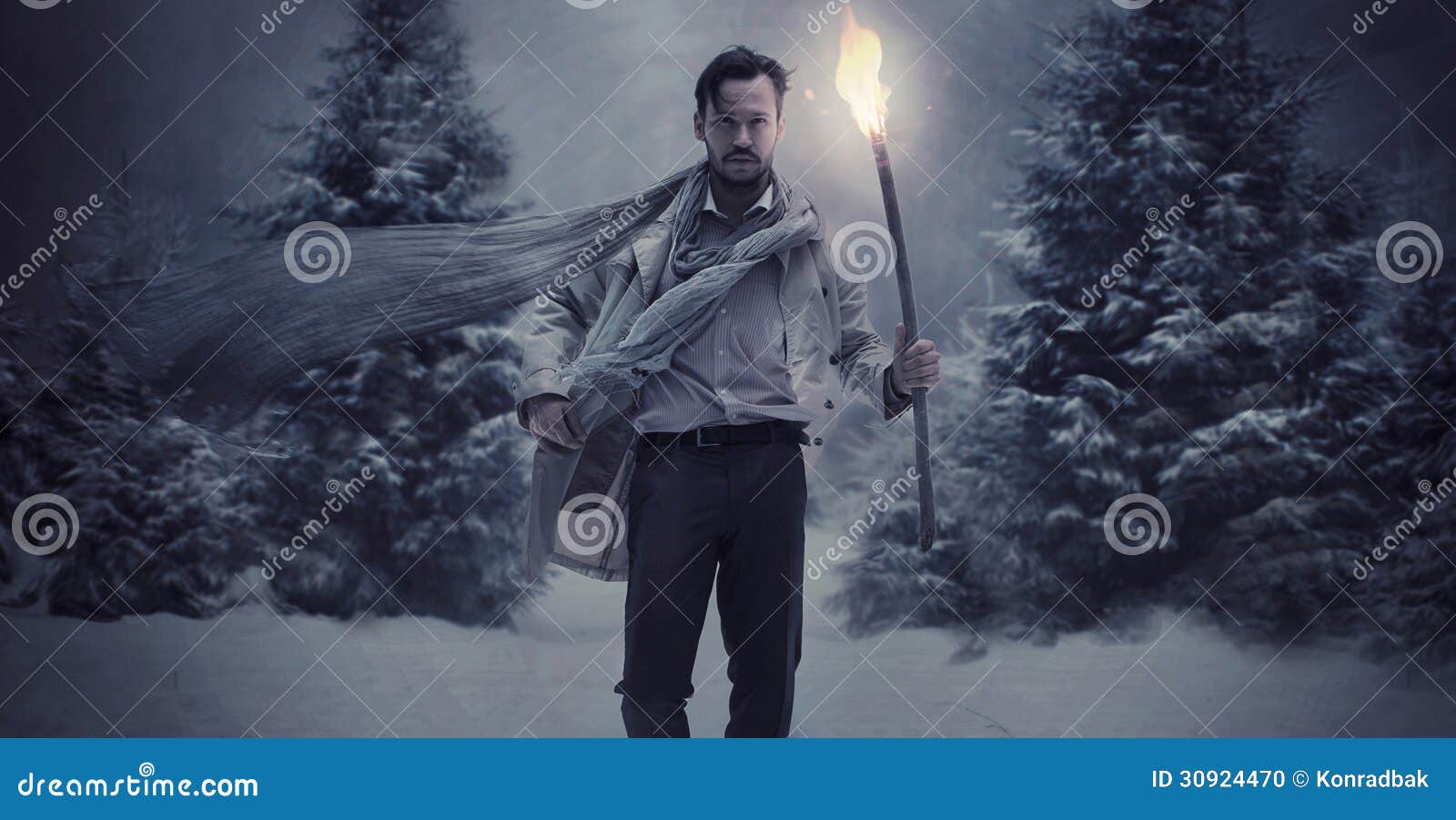 Handsome Stylish Guy Wholding Torch Stock Photo - Image of hugging ...