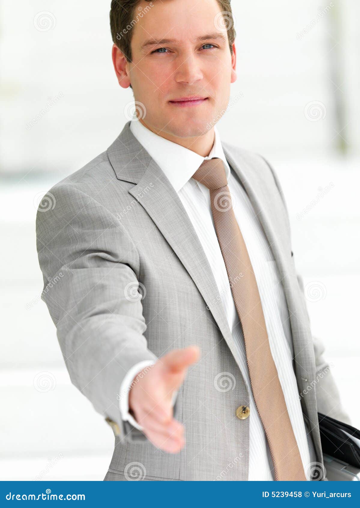 Handsome Successful Business Man Gesturing a Hand Stock Photo - Image ...