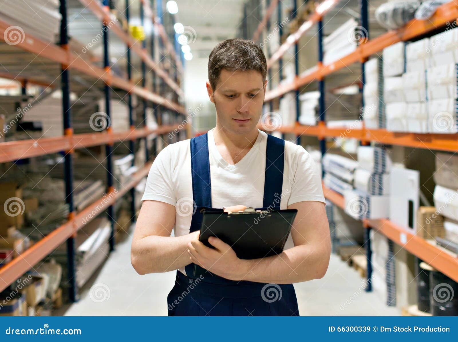 Handsome Supervisor with Clipboard. Stock Image - Image of manager ...