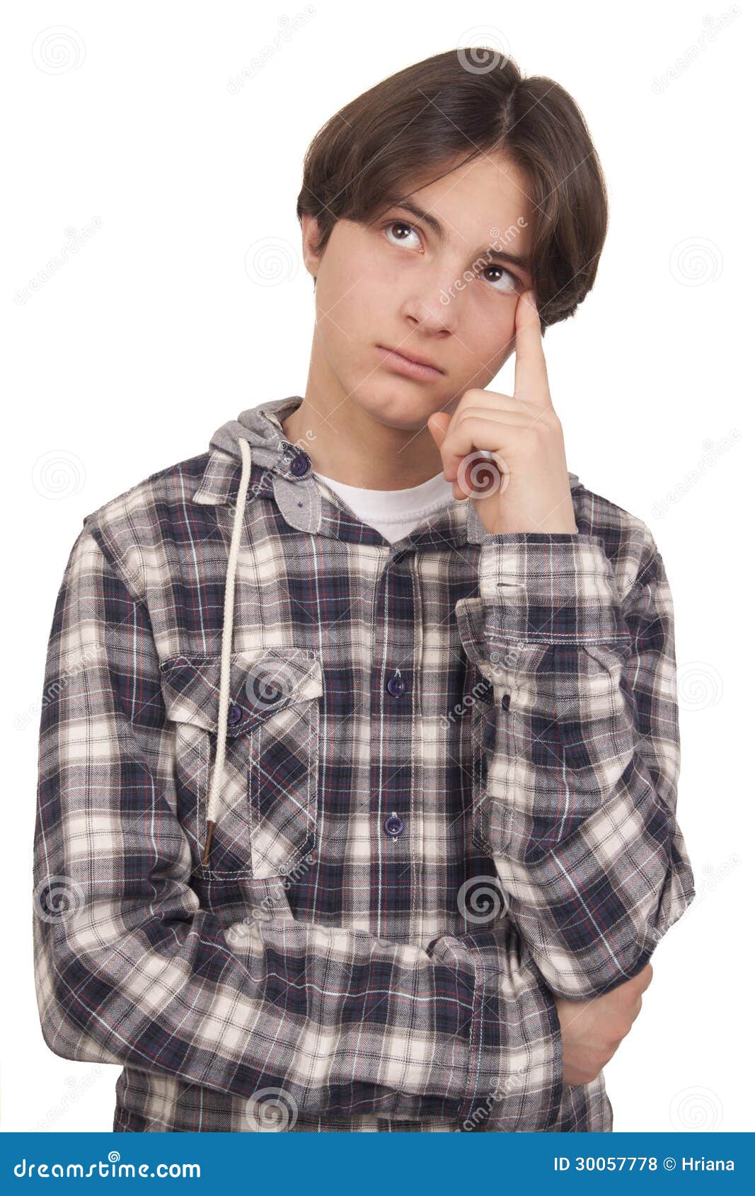 Handsome teenage thinking stock photo. Image of thinking - 30057778