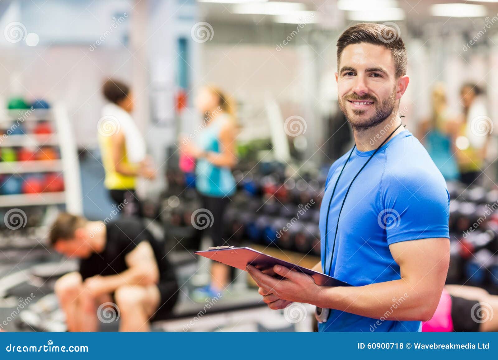 Handsome Trainer Smiling at Camera Stock Photo - Image of athletic ...