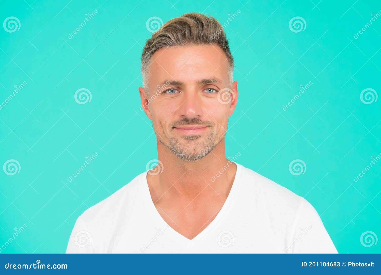 Handsome Unshaven Man Good Looking Guy With Bristle On Face Facial