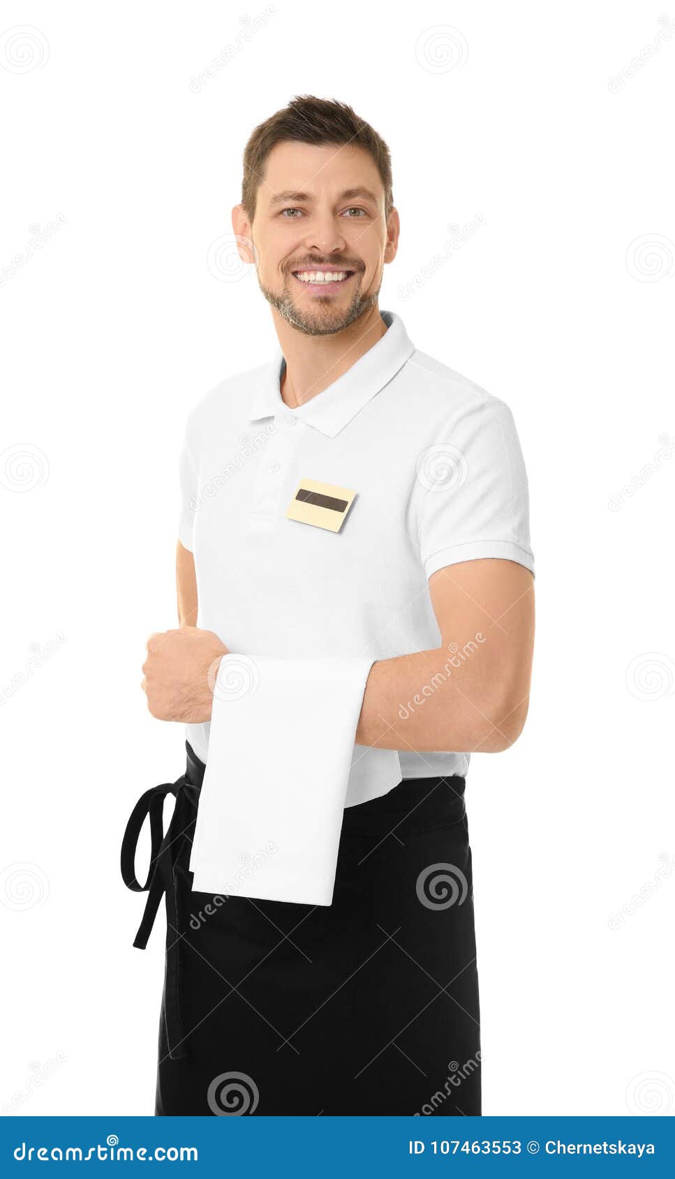 Handsome Waiter on Background Stock Image - Image of serving, staff ...