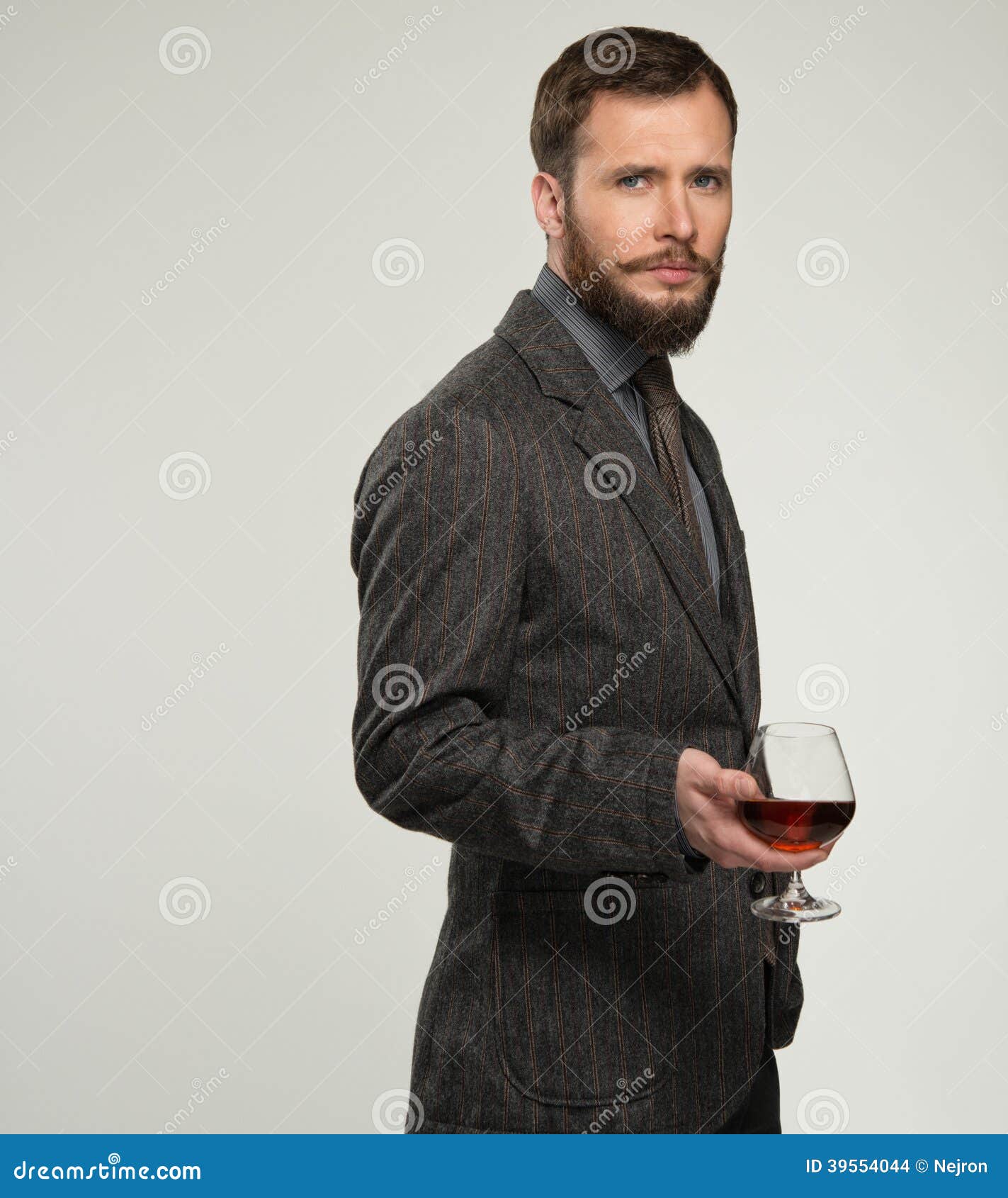 Handsome Well-dressed Man with Glass Stock Photo - Image of jacket ...