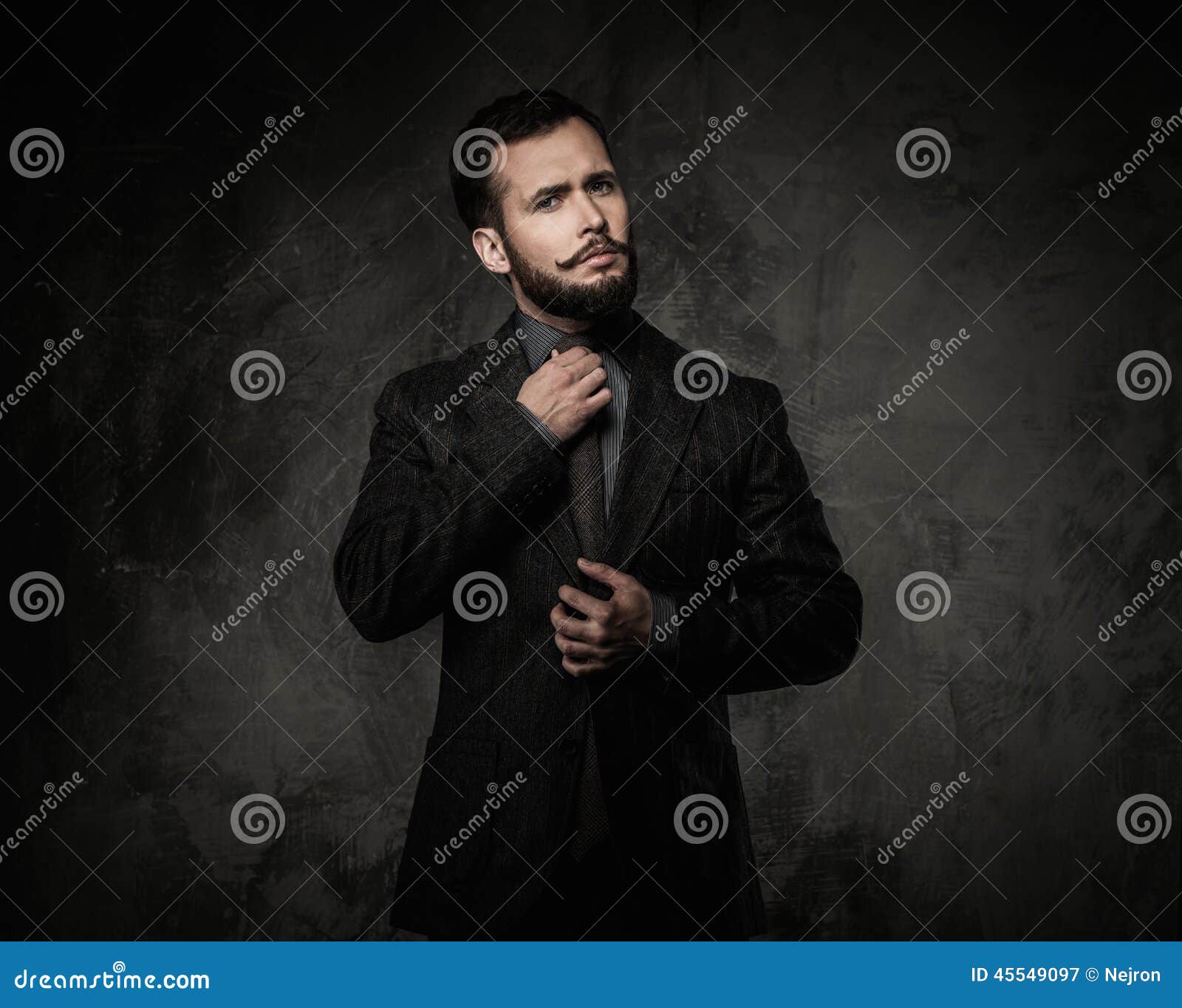 Handsome well-dressed man stock image. Image of elegant - 45549097