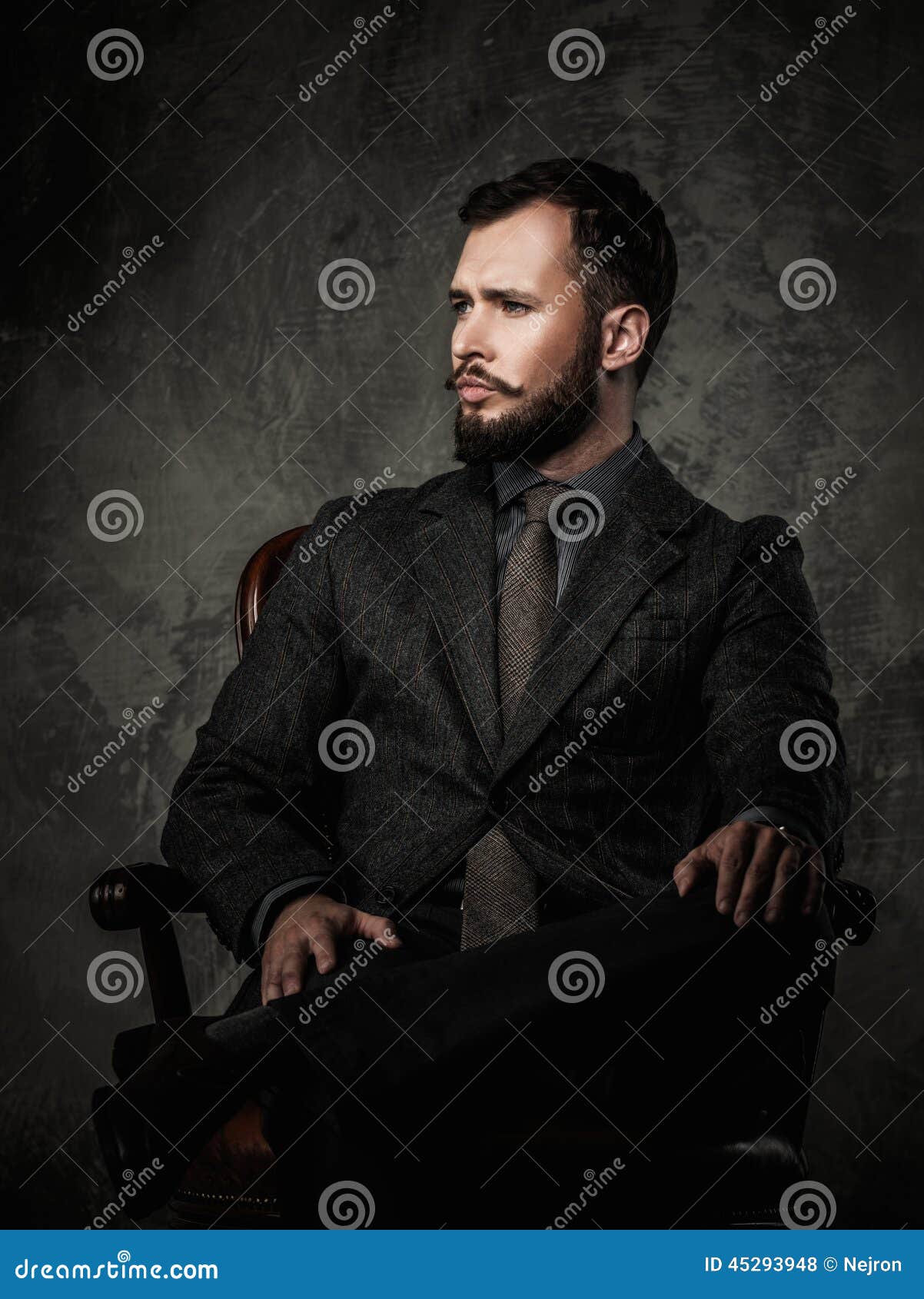 Handsome well-dressed man stock photo. Image of elegant - 45293948