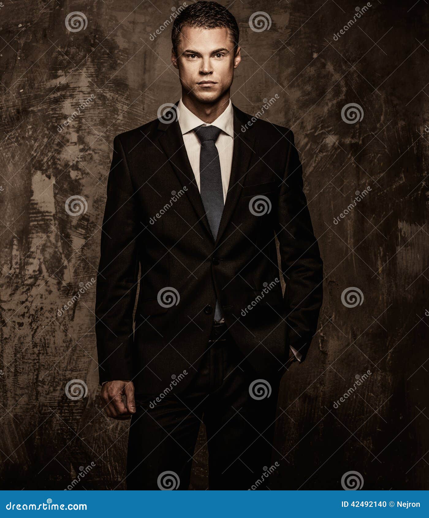 Handsome well-dressed man stock photo. Image of sharp - 42492140