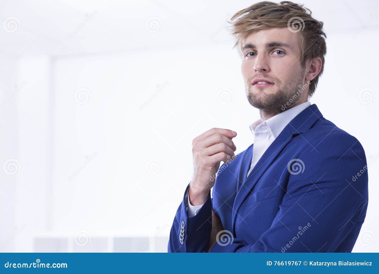 Handsome, Young and Ambitious Stock Image - Image of boss, work: 76619767