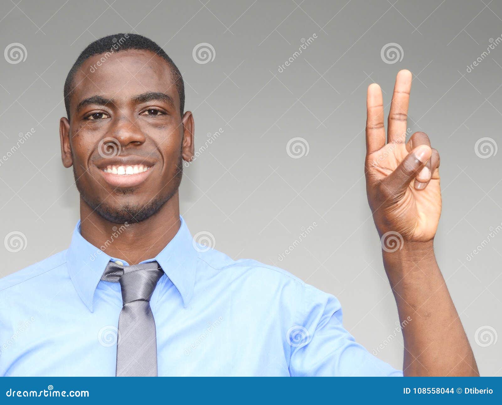 Business Man and Peace Sign Stock Photo - Image of career, employment ...