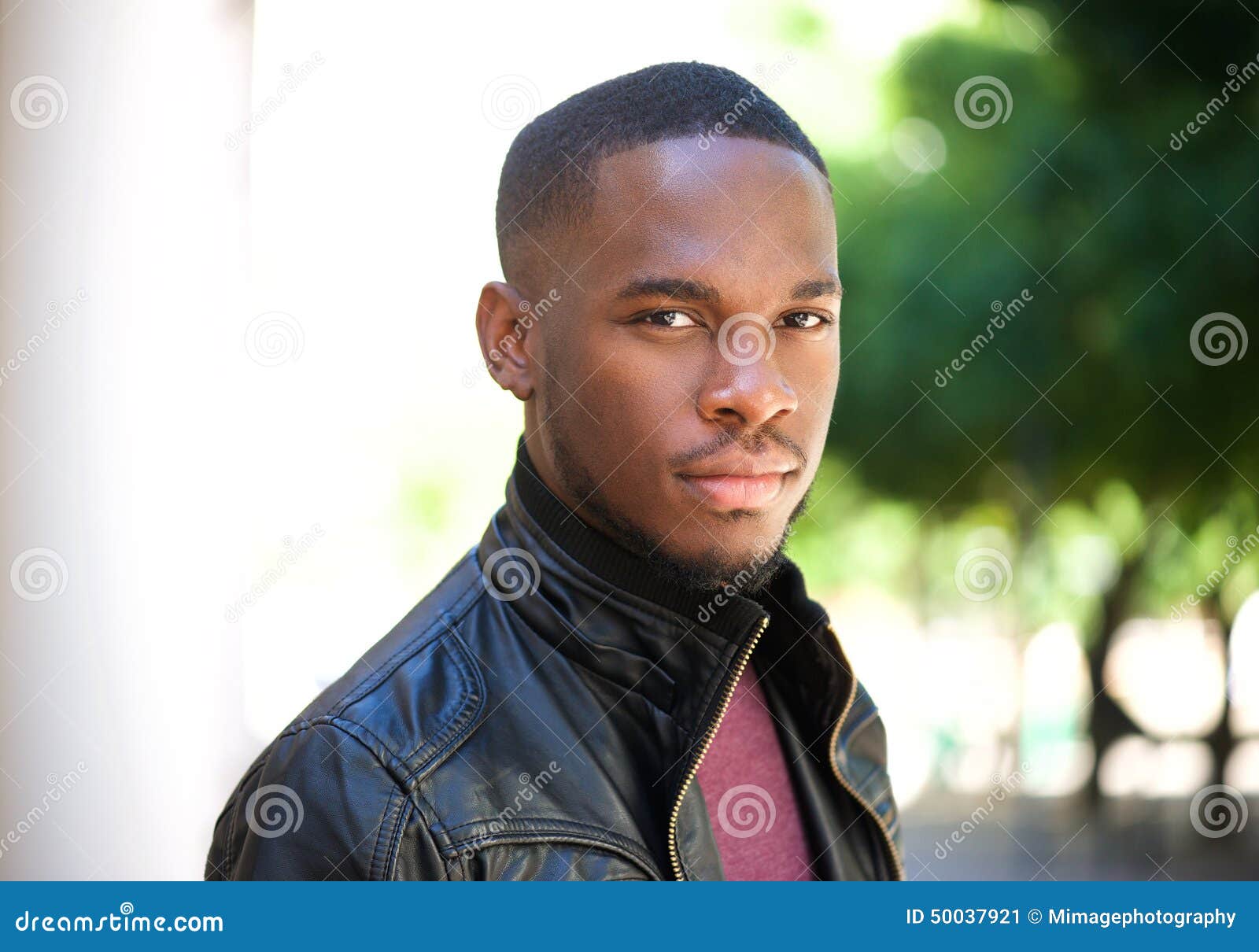 Handsome Young Black Man Posing Outside Stock Image - Image of fashion ...