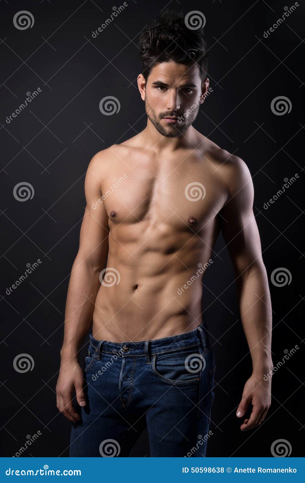 Handsome Young Bodybuilder Showing of His Fit Body Stock Photo - Image ...