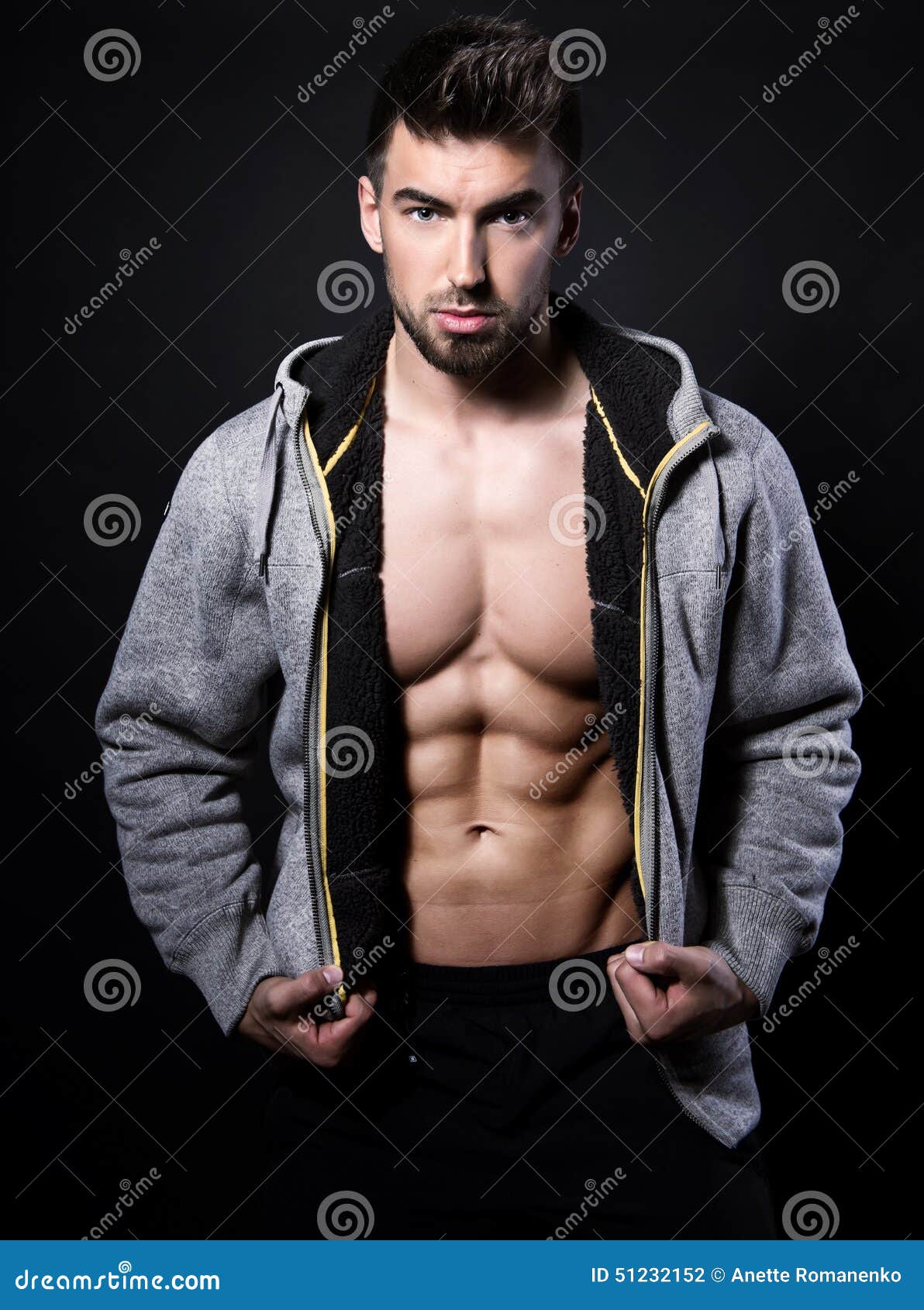 Handsome Young Bodybuilder Showing of His Fit Body Stock Photo - Image ...