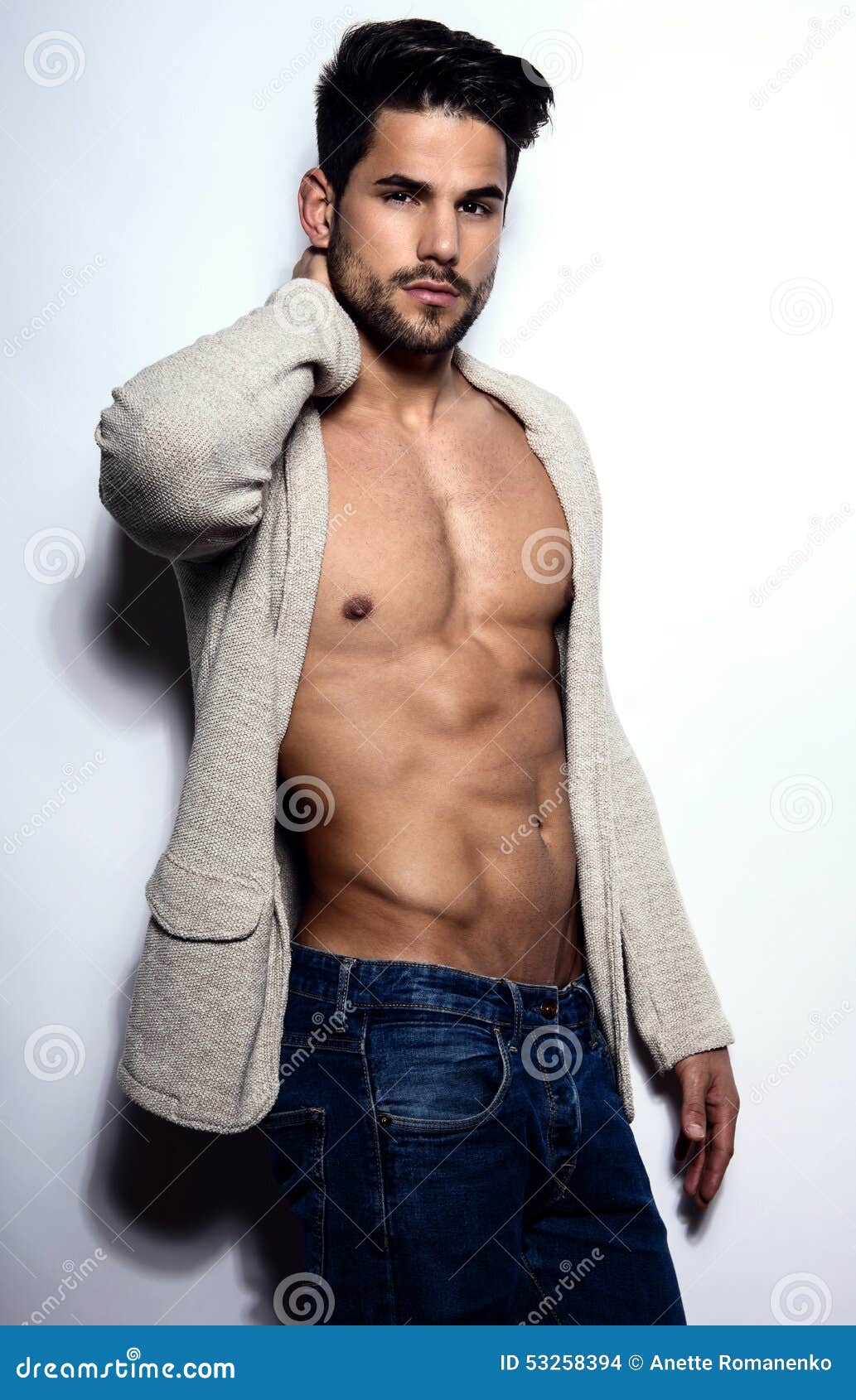 Handsome Young Bodybuilder Showing of His Fit Body Stock Photo - Image ...