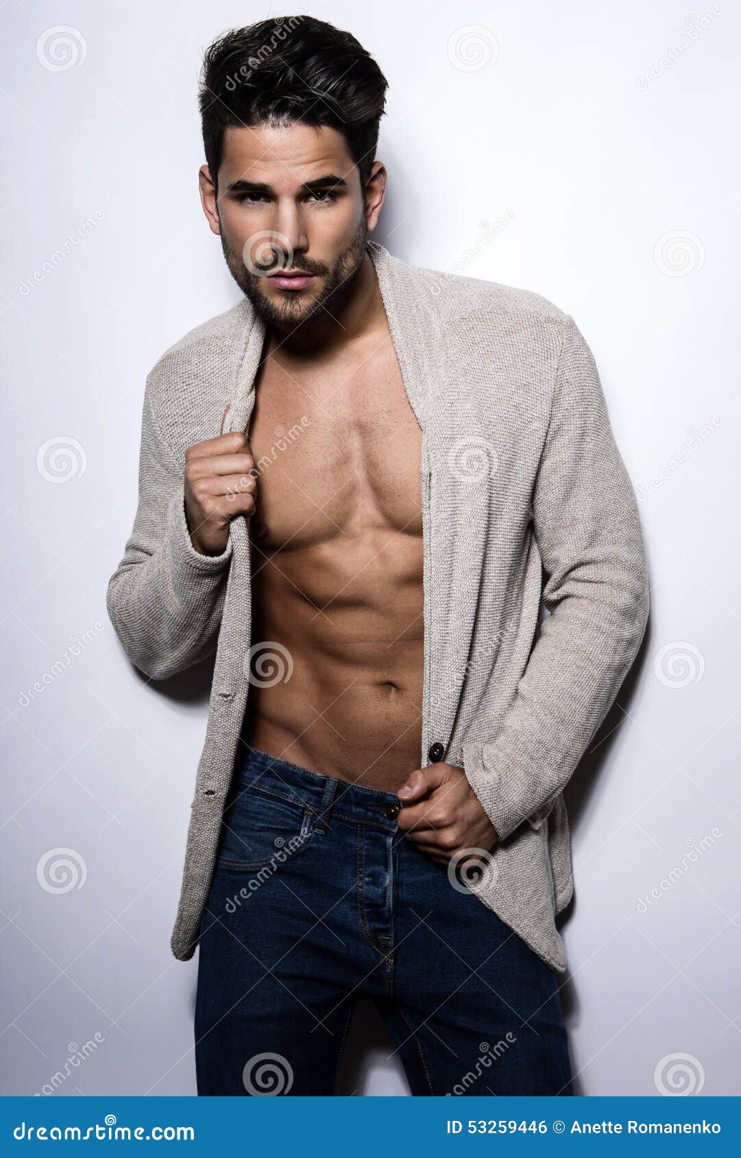 Handsome Young Bodybuilder Showing of His Fit Body Stock Photo - Image ...