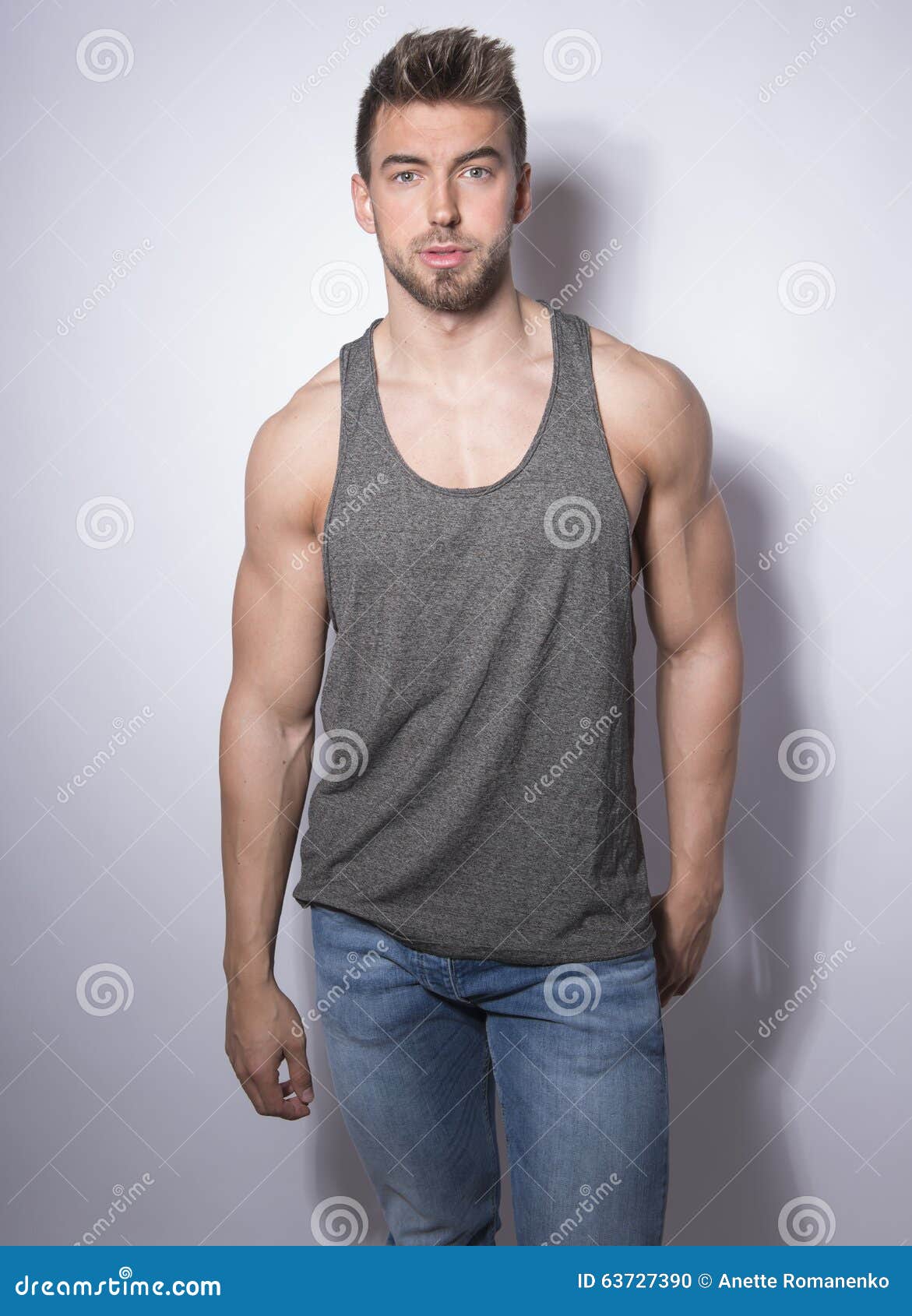 Handsome Young Bodybuilder with Toned Body Stock Photo - Image of ...