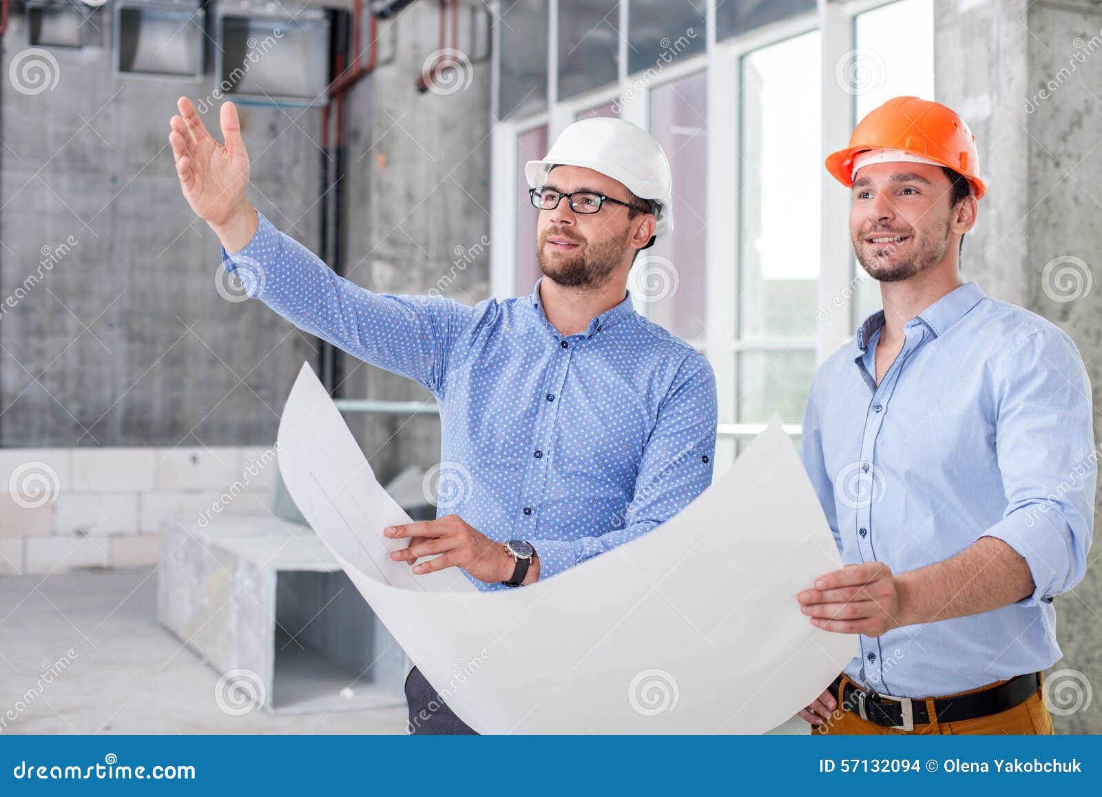 Handsome Young Builders are Working on a New Stock Photo - Image of ...