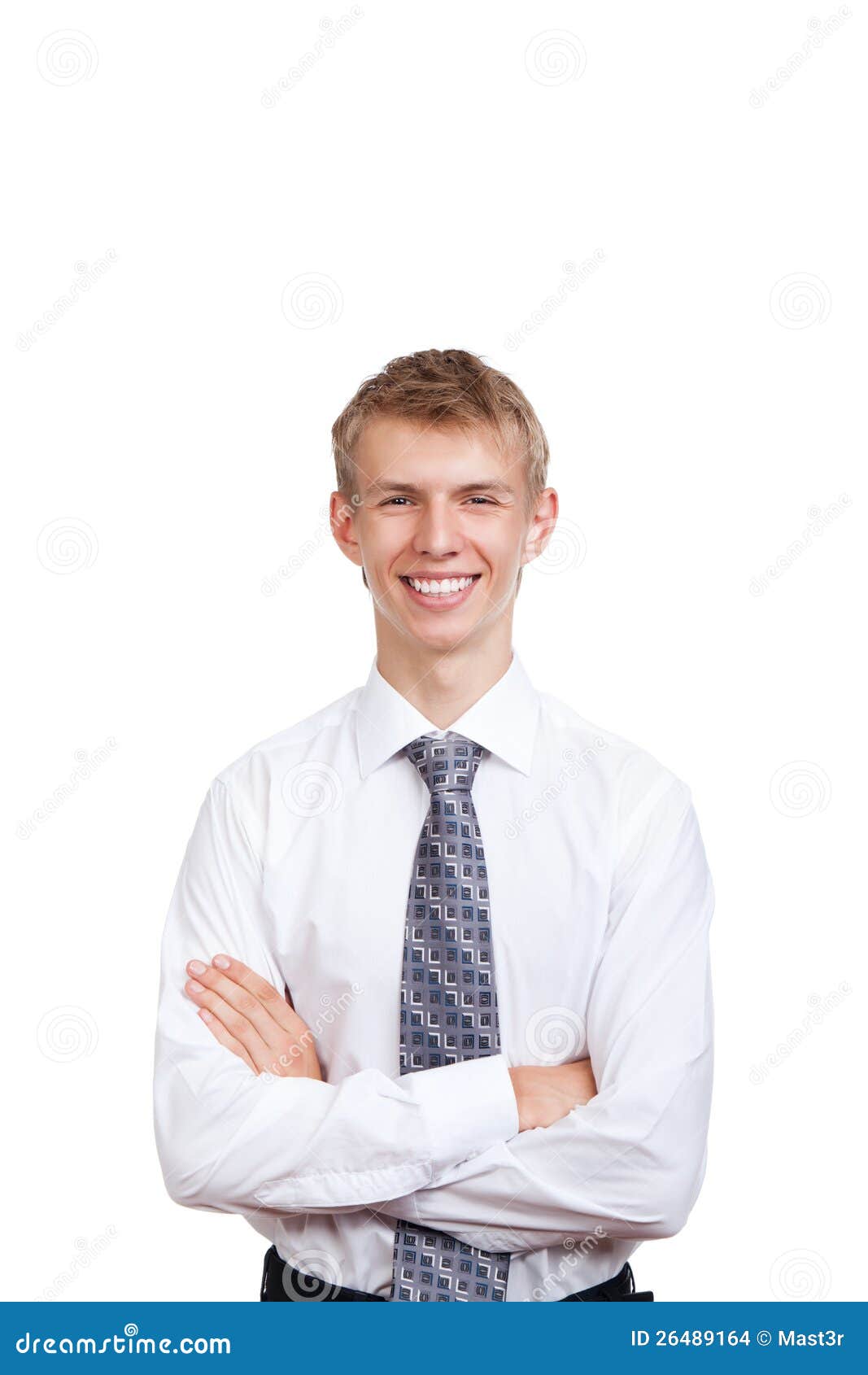 Handsome Young Business Man Happy Smile Stock Photo - Image of elegant ...