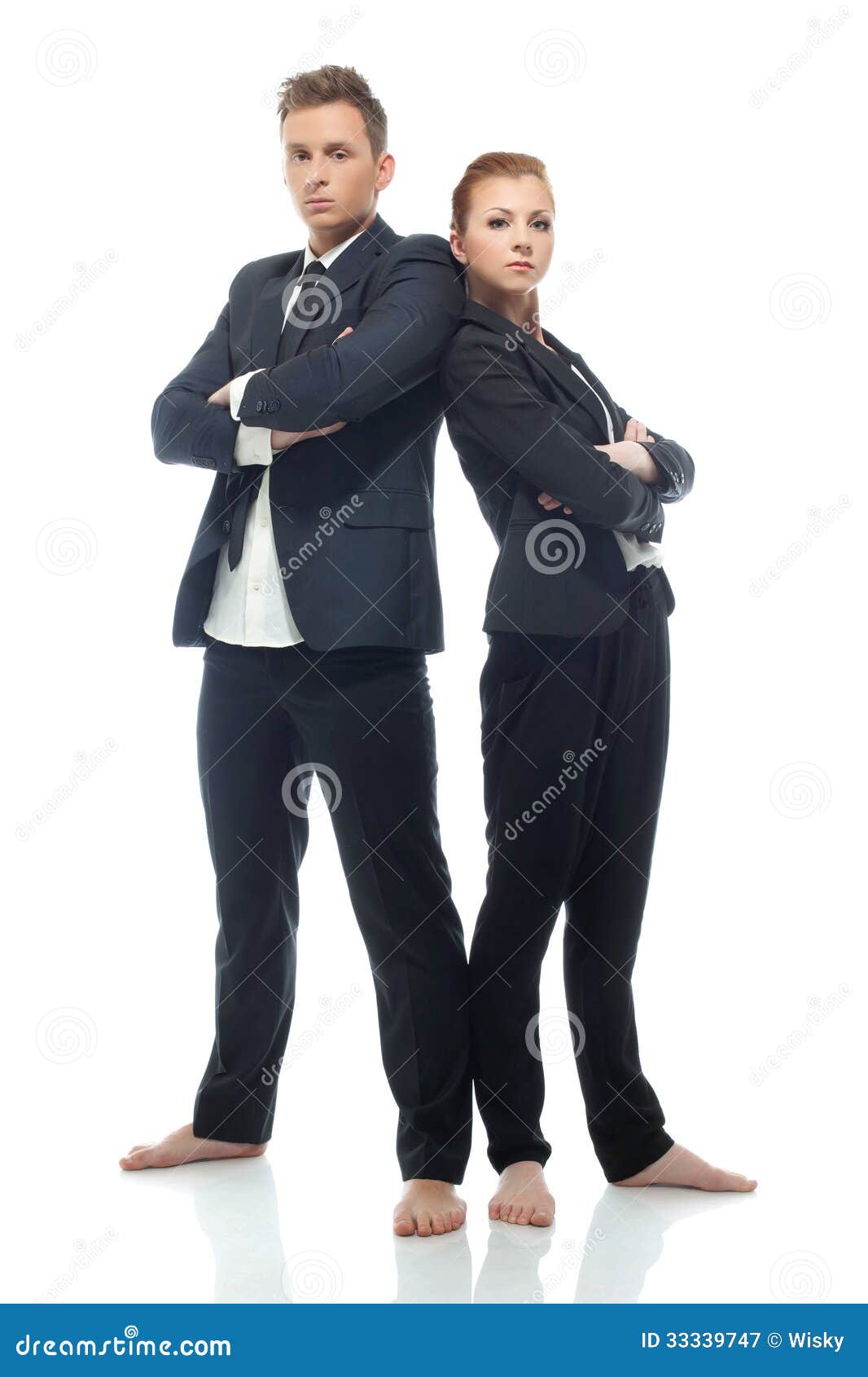 Handsome Young Business Partners Isolated on White Stock Image - Image ...