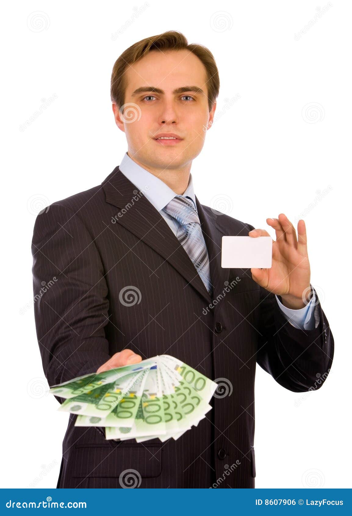 Handsome Young Businessman. Isolated on White. Stock Photo - Image of ...