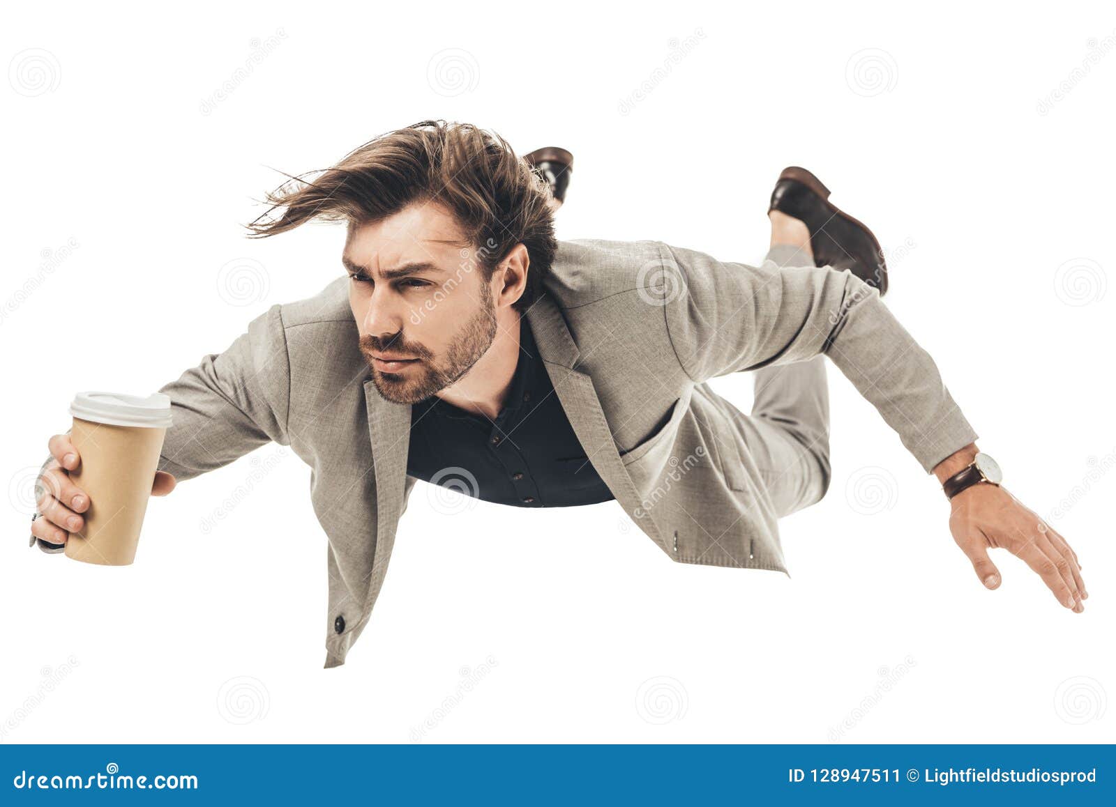 Handsome Young Businessman in Suit Falling Stock Image - Image of youth ...