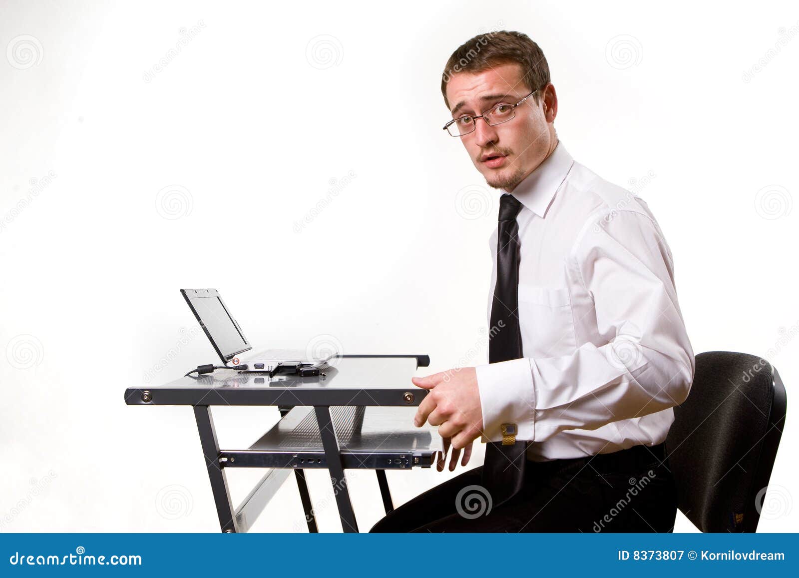 Handsome Young Businessman Working Stock Image - Image of business ...