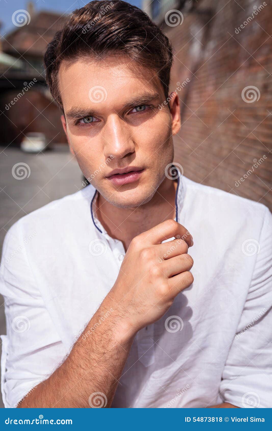 Handsome Young Casual Man Looking at the Camera. Stock Photo - Image of ...