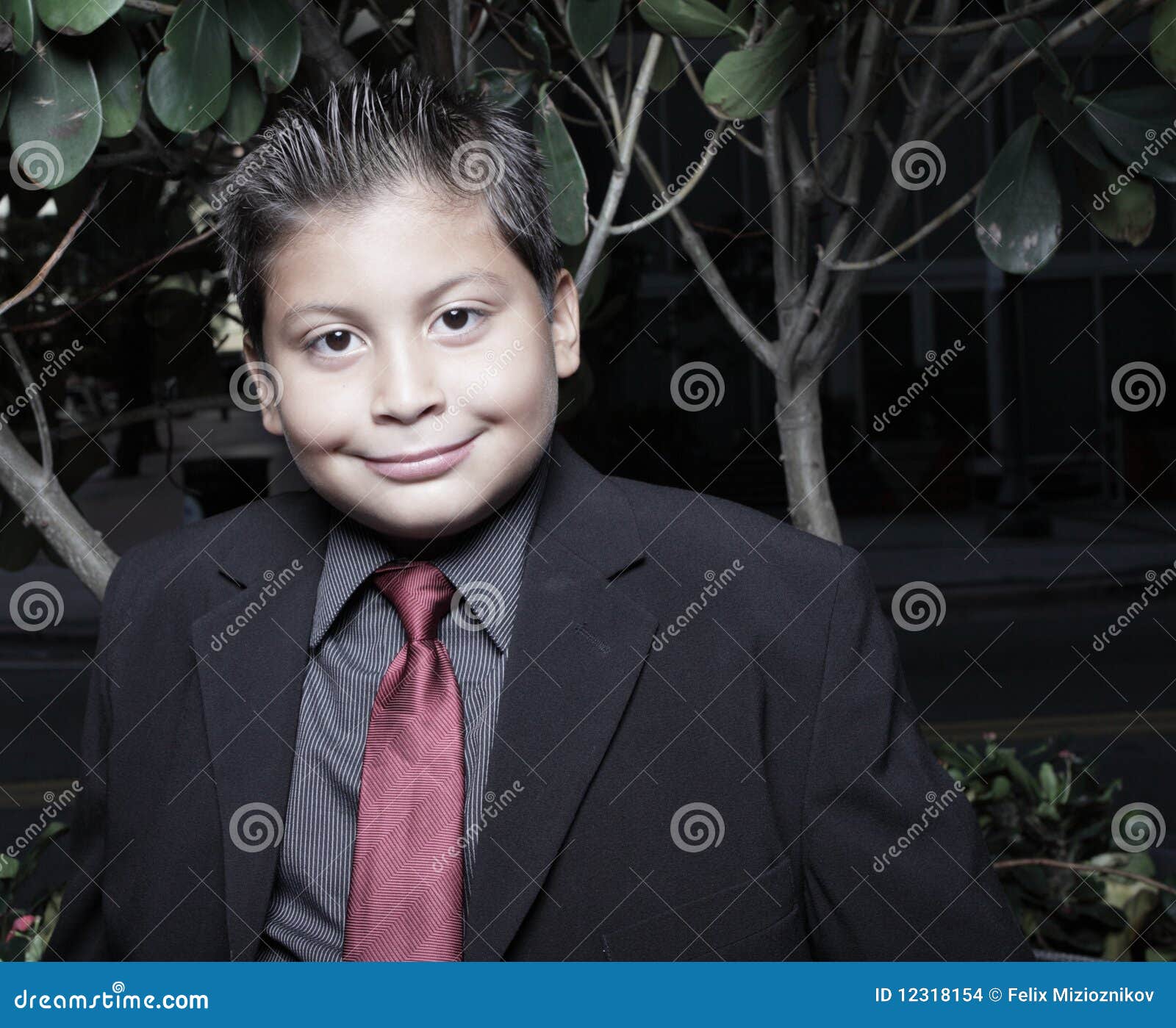 Handsome Young Child Smiling Stock Photo - Image of flash, joyful: 12318154