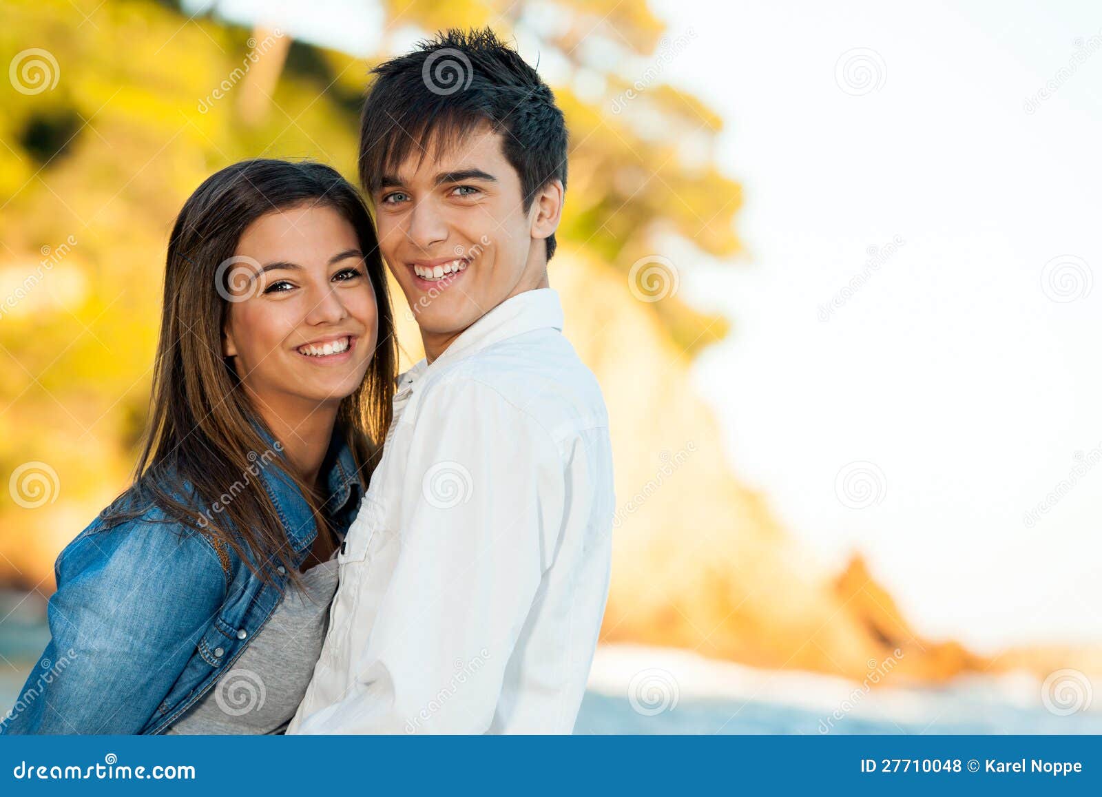 Handsome Young Couple at Seaside. Stock Photo - Image of ocean, adult ...