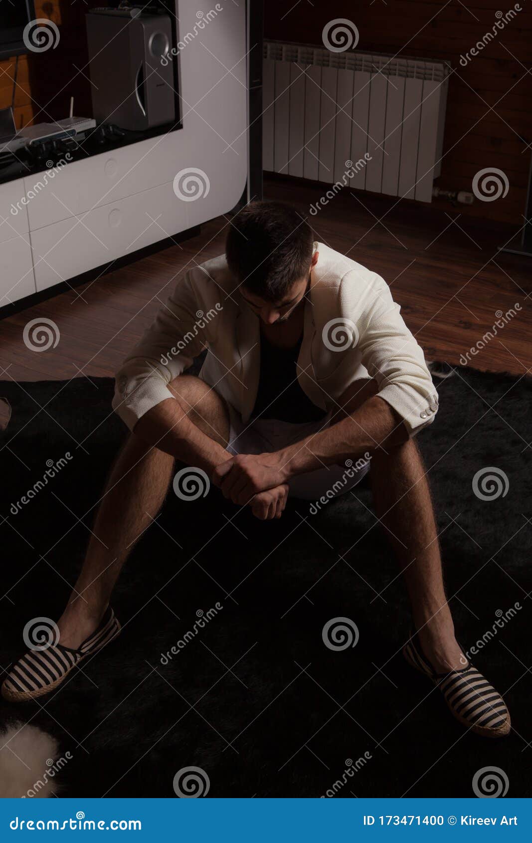 Handsome Young Elegant Man in House Interior. Stock Photo - Image of ...