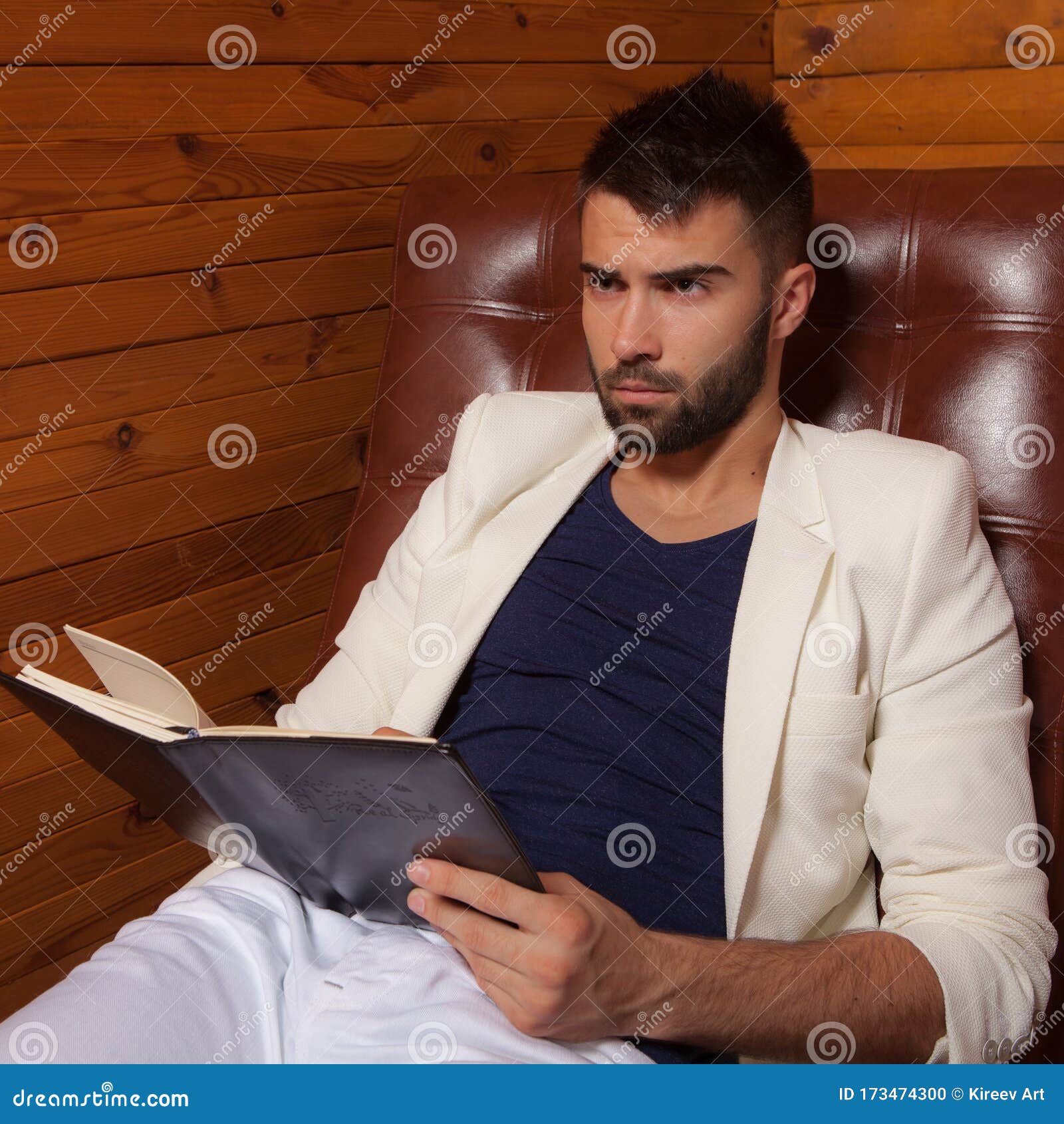 Handsome Young Elegant Man in House Interior. Stock Photo - Image of ...