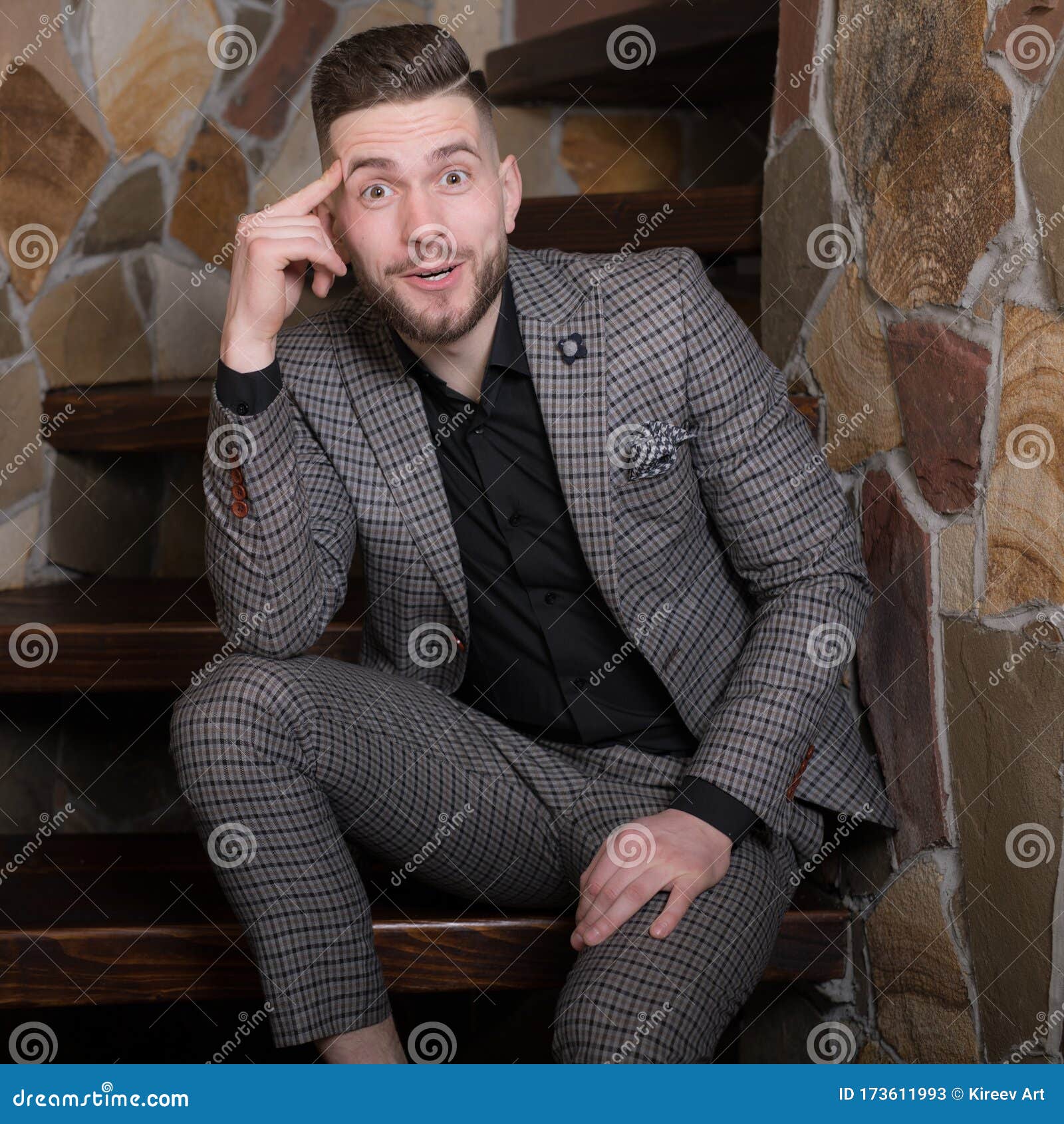 Handsome Young Elegant Man in House Interior. Stock Image - Image of ...