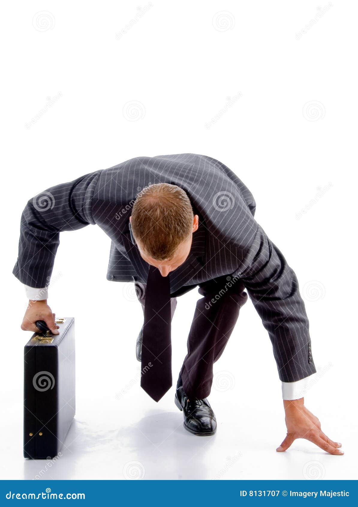 Handsome Young Executive Holding Briefcase Stock Image - Image of space ...