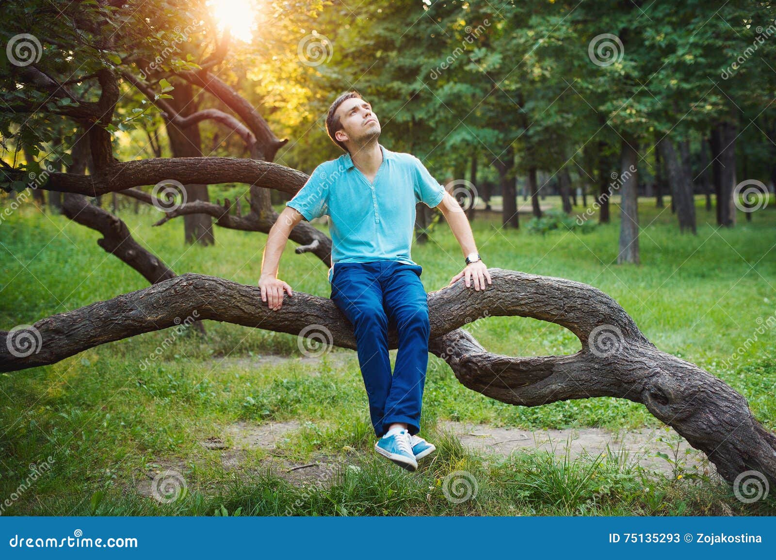 Handsome Young Guy Outdoors Stock Image - Image of casual, recreation ...