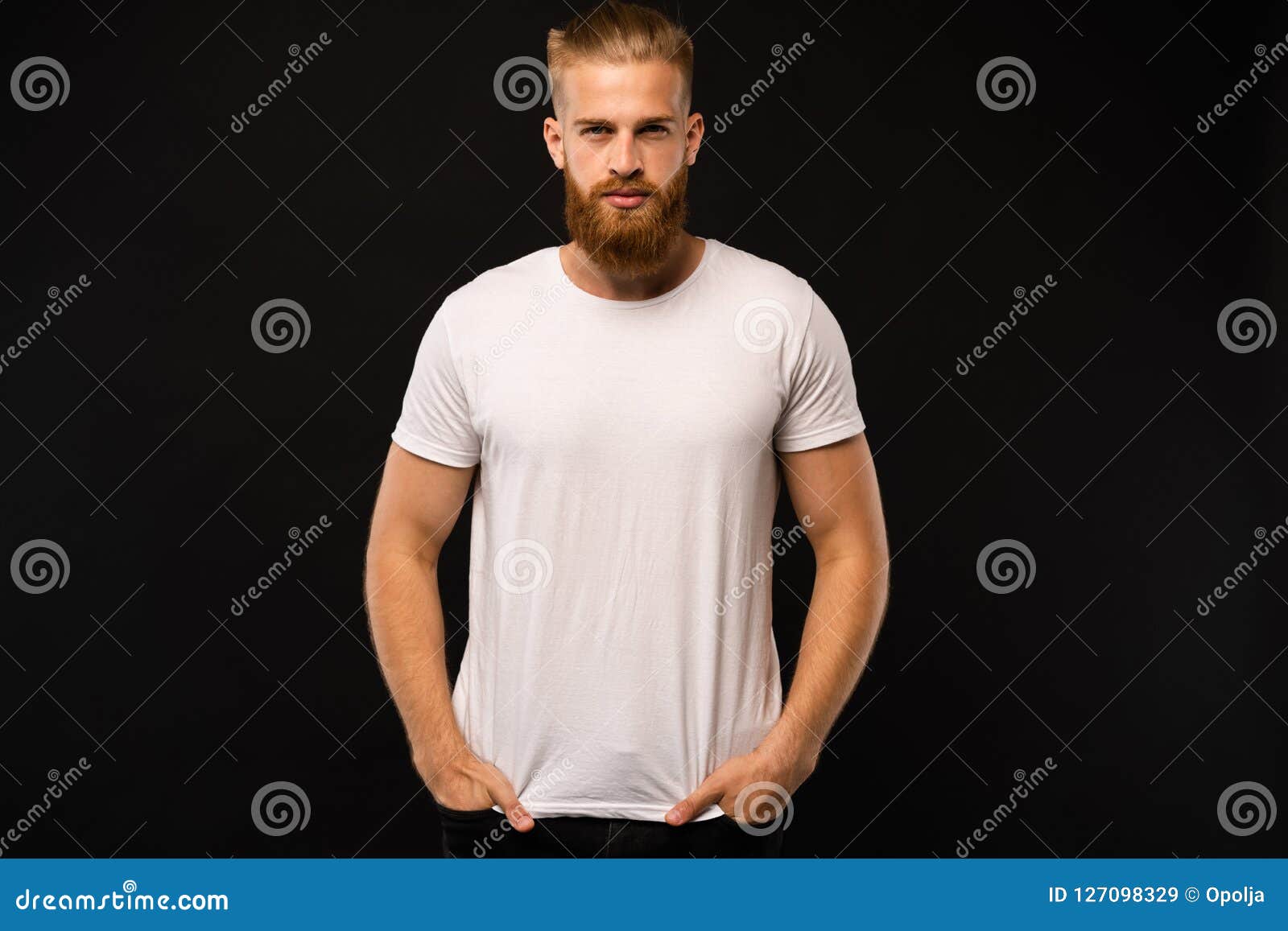 Handsome Young Guy Posing in Studio - Isolated. Stock Image - Image of ...