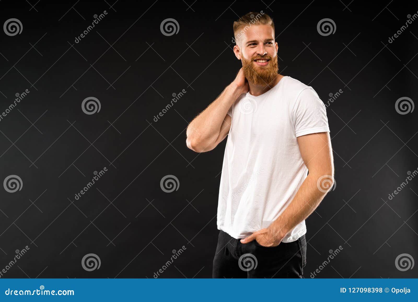 Handsome Young Guy Posing in Studio - Isolated. Stock Photo - Image of ...