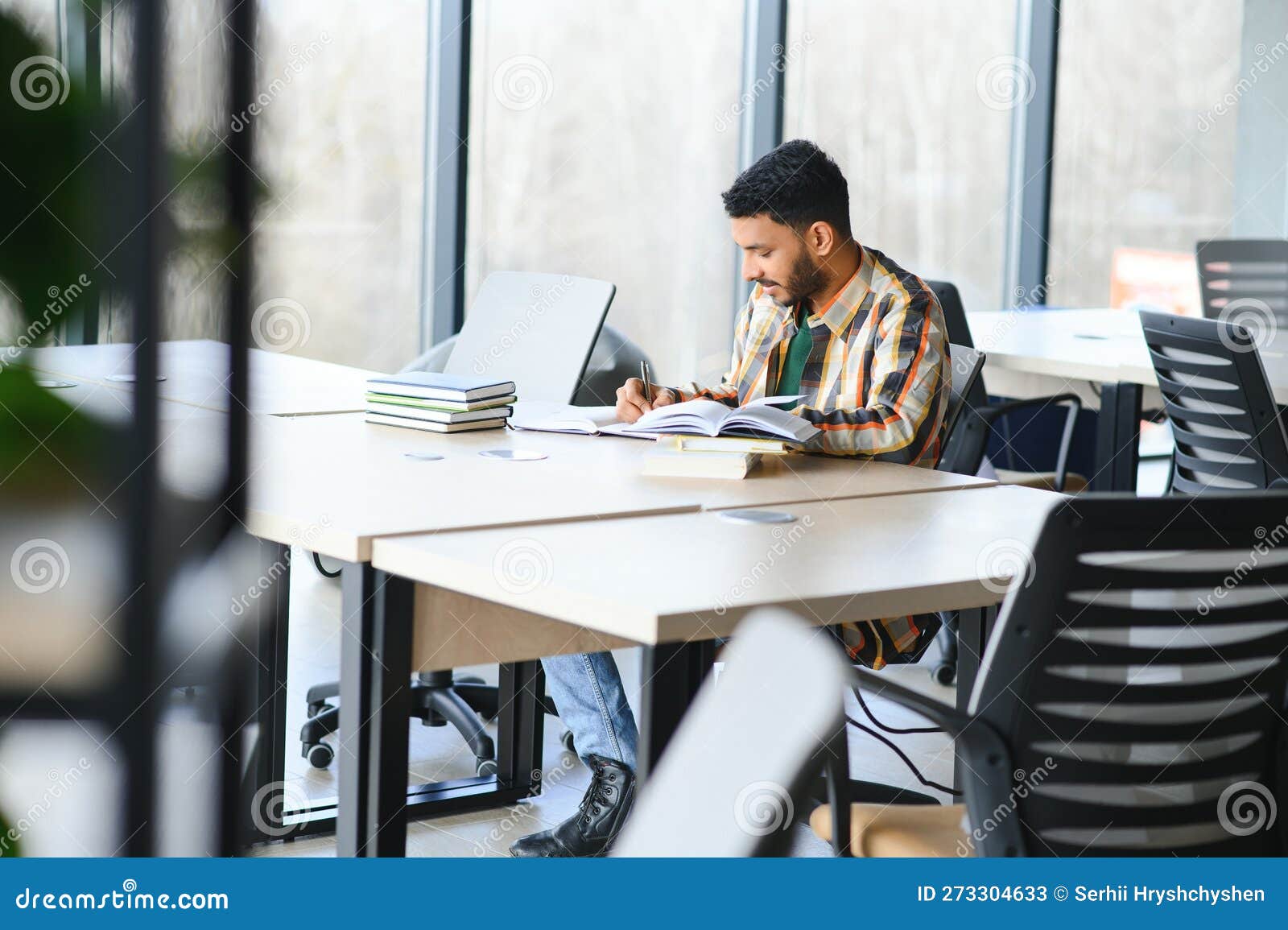 Handsome Young Indian Boy Student with Books and Backpack at University ...