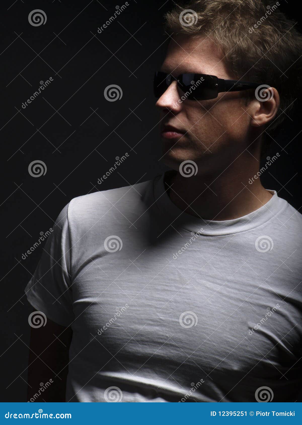 Handsome Young Male Model with Sunglasses Stock Image - Image of ...