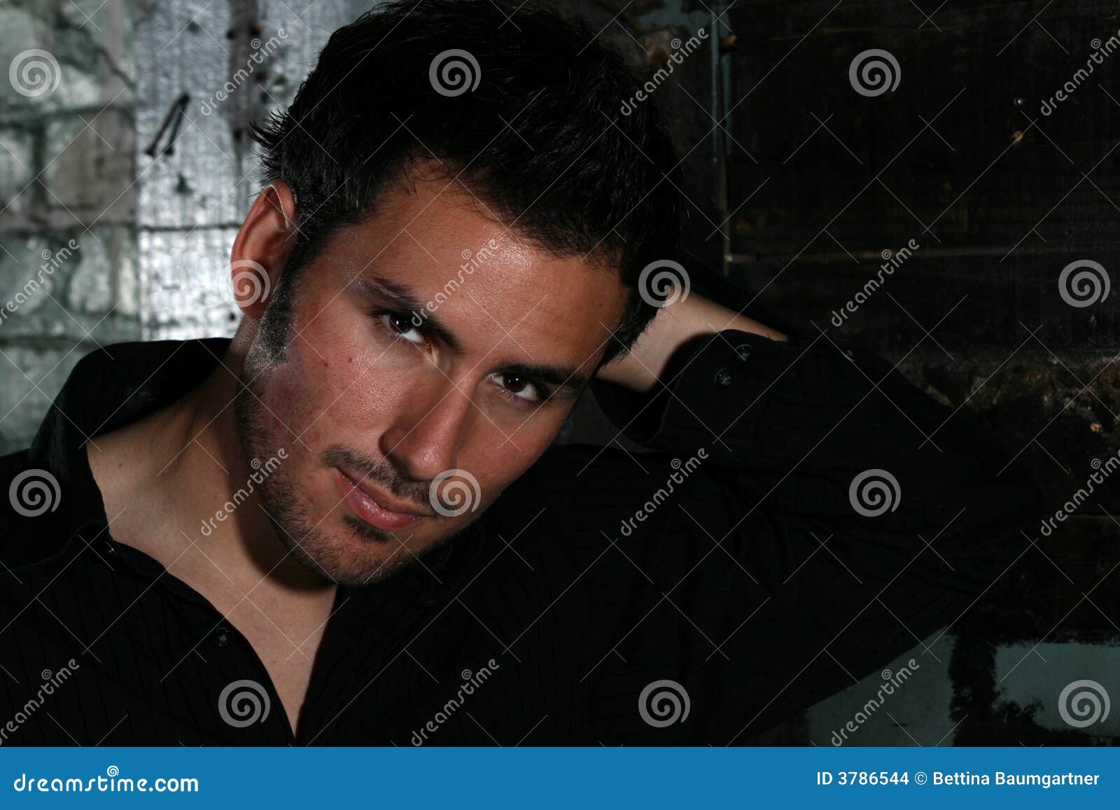 Handsome young man stock photo. Image of pose, cool, expressive - 3786544