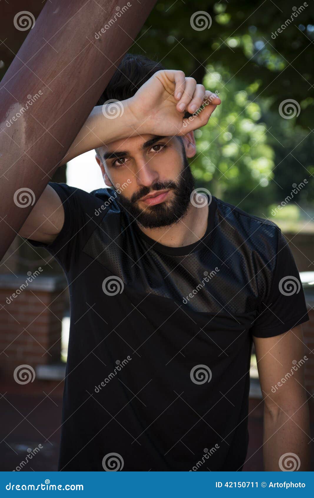 Handsome Young Man with Beard Stock Image - Image of people, bearded ...