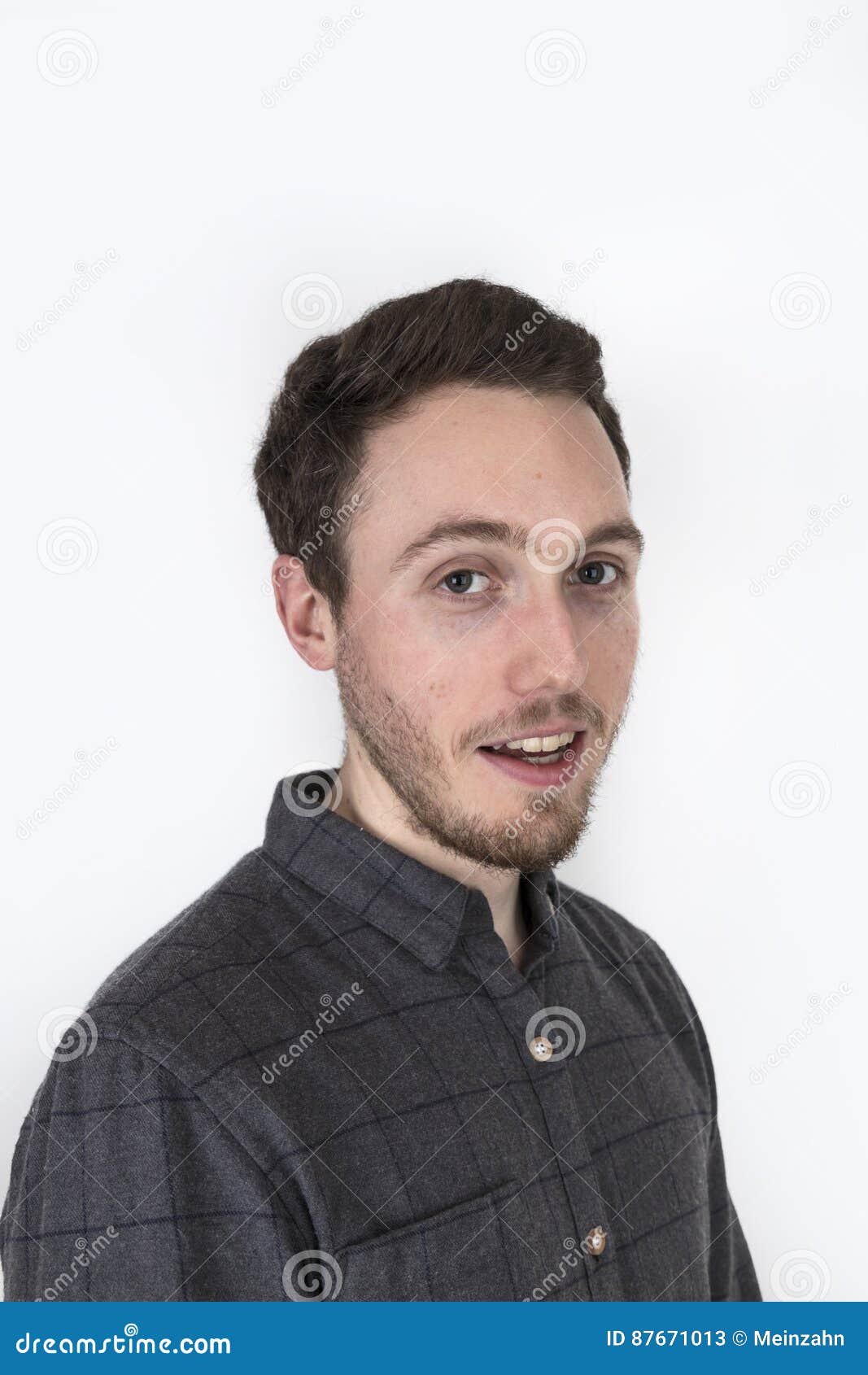 Handsome Young Man with Beard Stock Image - Image of happy, beard: 87671013