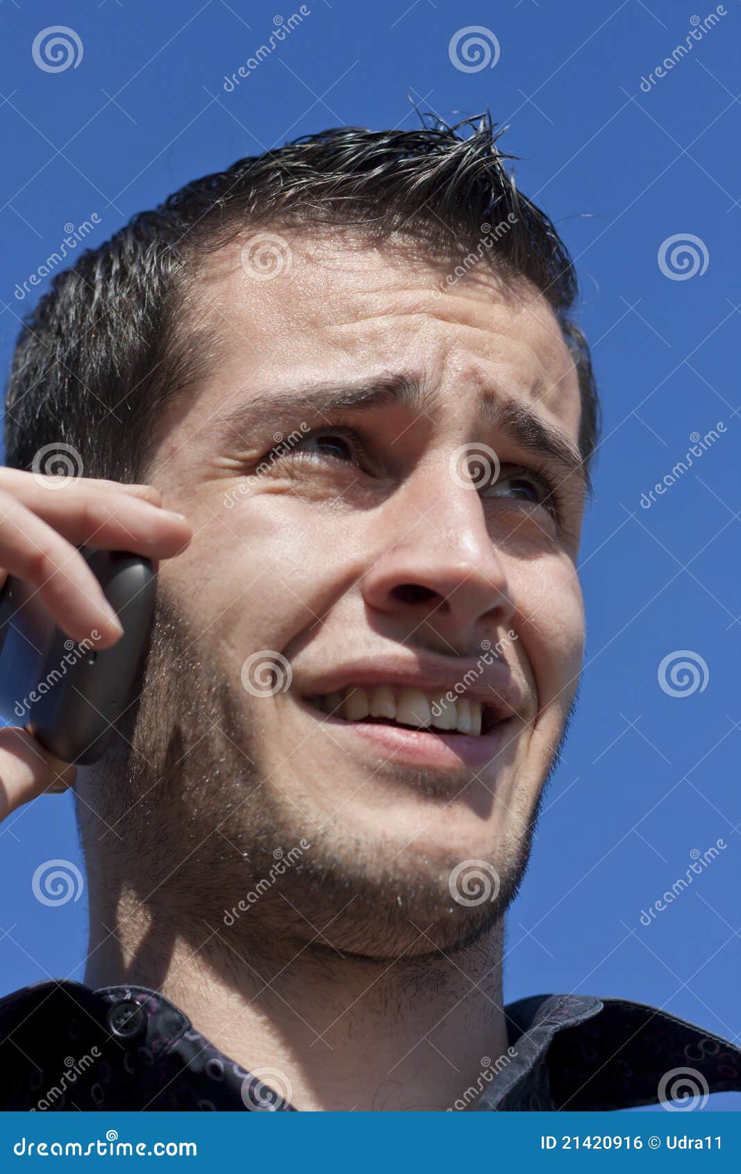 Handsome young man calling stock photo. Image of fashion - 21420916